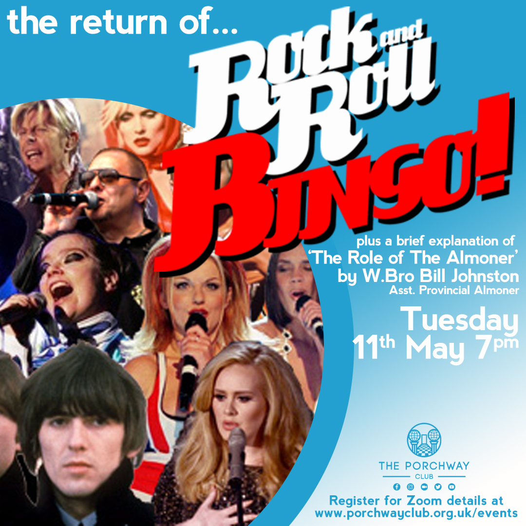 Rock & Roll Bingo - 11th May - The Porchway Club